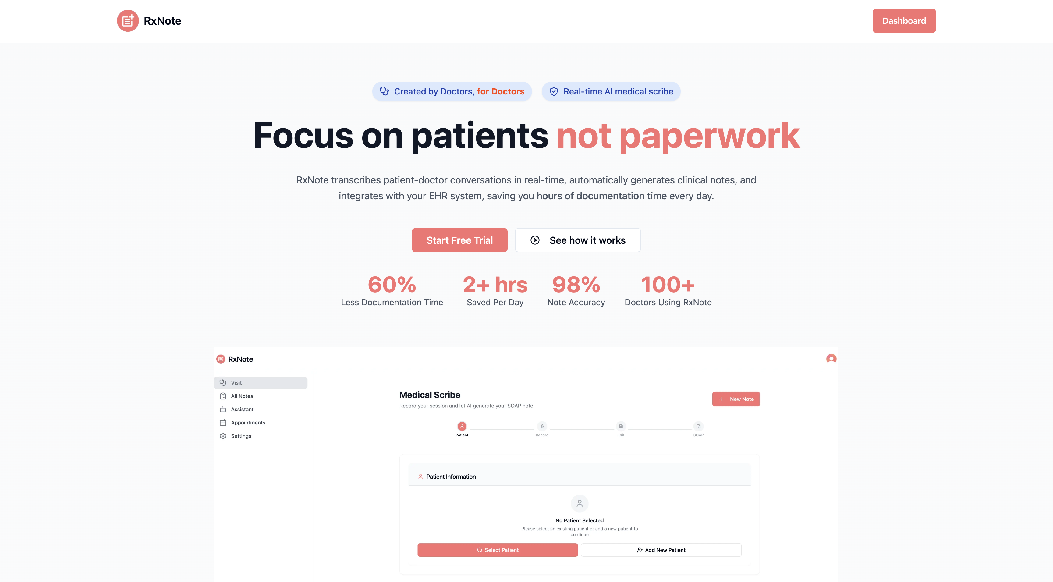 RxNote | AI Medical Scribe for Clinical Documentation